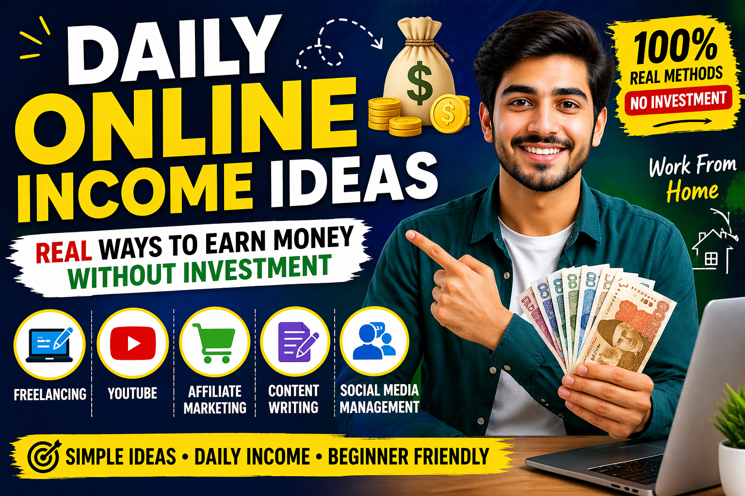 Daily Online Income Ideas – Real Ways to Earn Money Without Investment ...